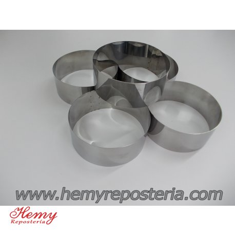 Bandas redondas ac. inox. 22 cms. alt. 8 cms